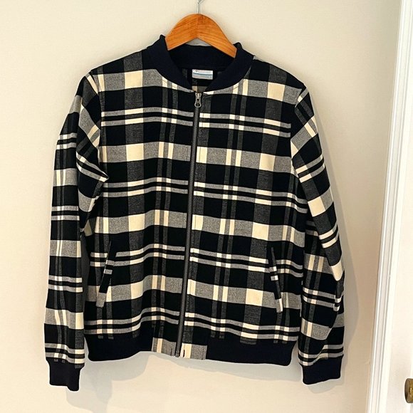 Columbia | Jackets & Coats | Columbia Alpine Plaid Flannel Bomber ...